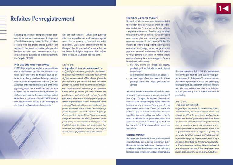 Brochure EMDR pour les adolescents - IFEMDR